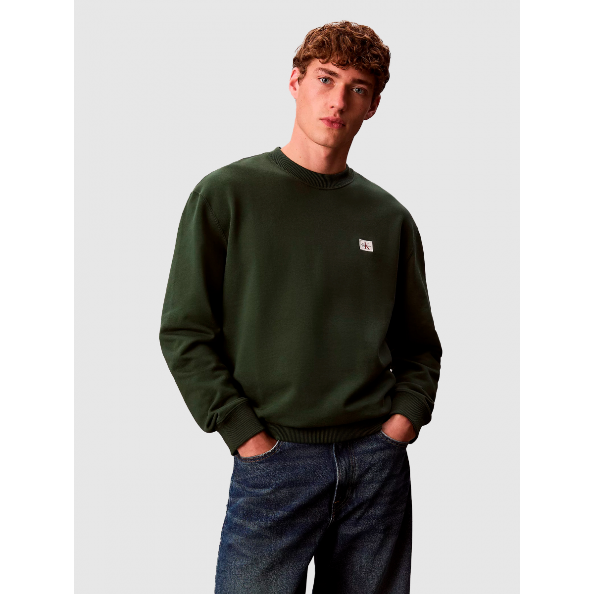 Camisola/sweater Homem Ls Eu 350Terry Badge Cn Swtshrt Calvin Klein ...