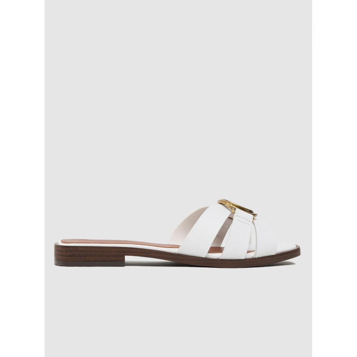 Chinelo Mulher Symo Guess Branco - FL6SYMLEA19.1 | Mellmak