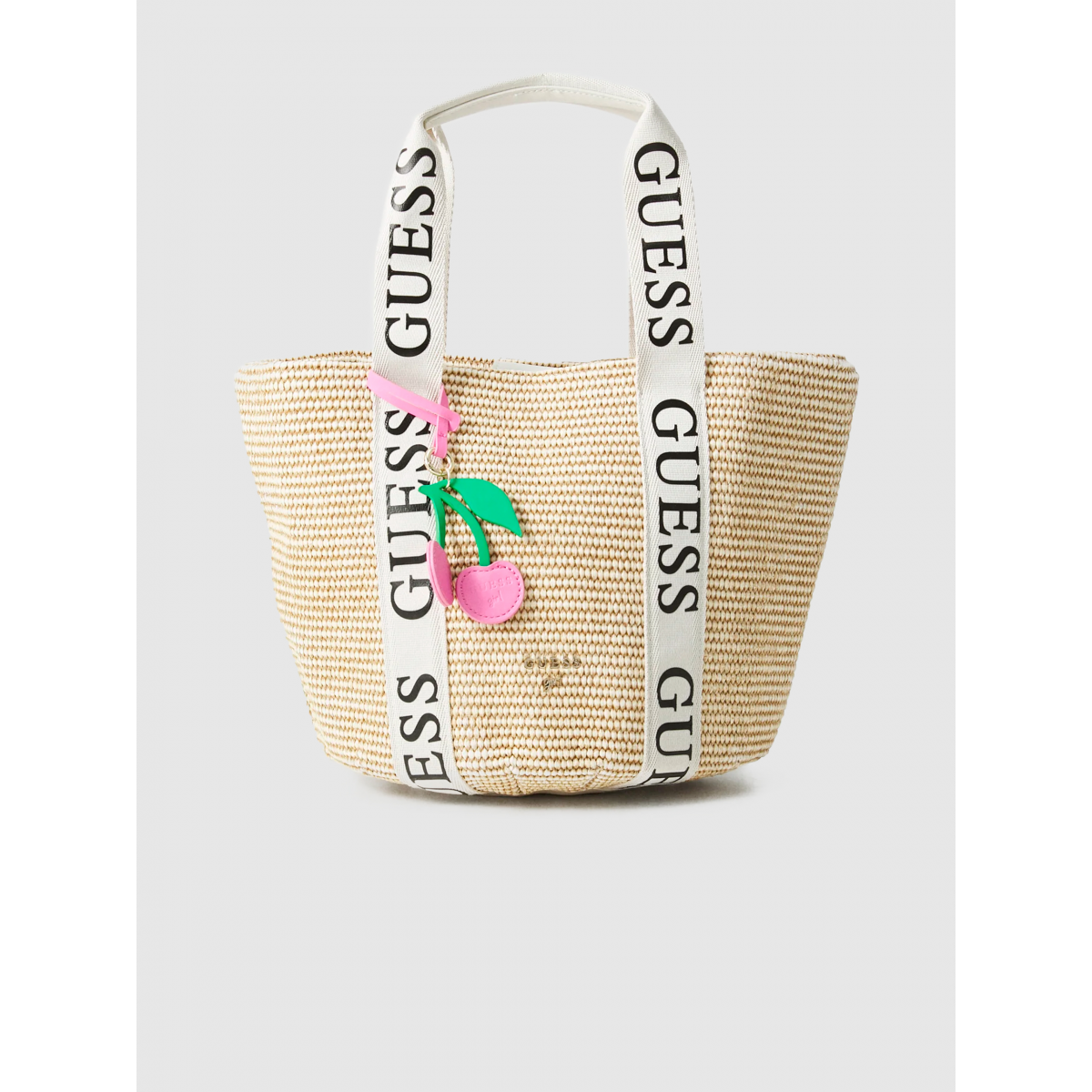 Menina Straw Shopping Bag Guess Kids Bege - J5GZ33WH7T0.36 | Mellmak