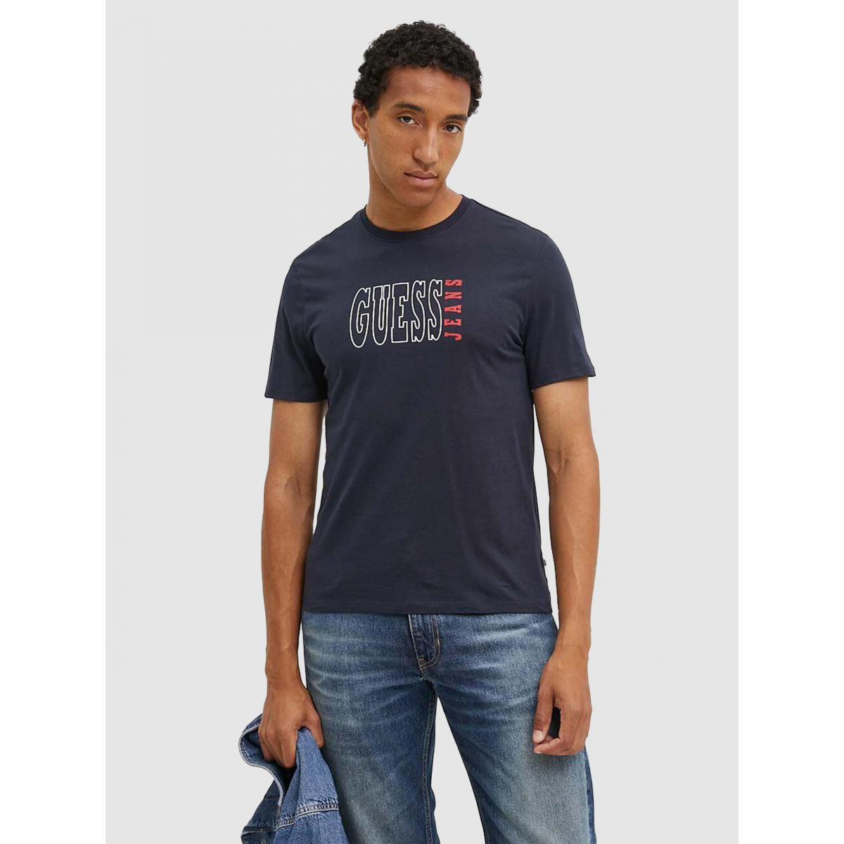 T-Shirt Man Guess Jeans Dark blue - M4YI56K8HM0.68 - Mellmak